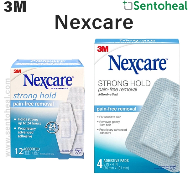 3M Nexcare Strong Hold Bandages/ Adhesive Pad - Pain Free Removal ...