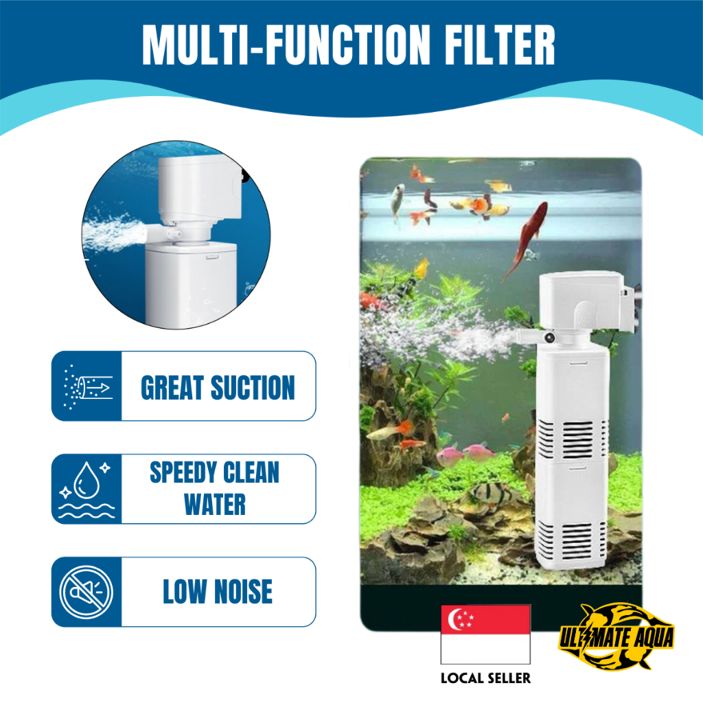 YEE Tank Filter 3 in 1, Aquarium Filter Box With Aeration Pump, Fish ...