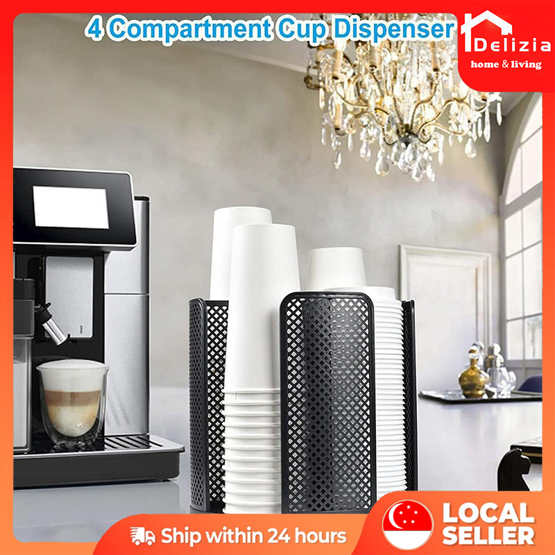 Countertop Cup Dispenser 360° Rotatable 4 Multifunction Detachable ...