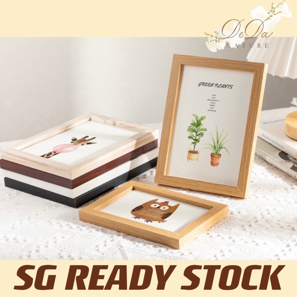 [SG Stock]4R/5R/6R/8R/A4 Wooden Photo Frame Picture Frame Wood White Black Simple Picture Frame ...