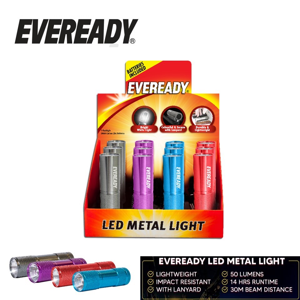 Eveready MLHV32 LED Metal Light Torch Light | Shopee Singapore