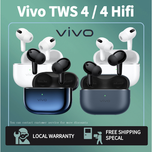 Vivo TWS 4 /Vivo TWS 4 Hifi True wireless noise-cancelling earphones Hifi-grade sound quality ...