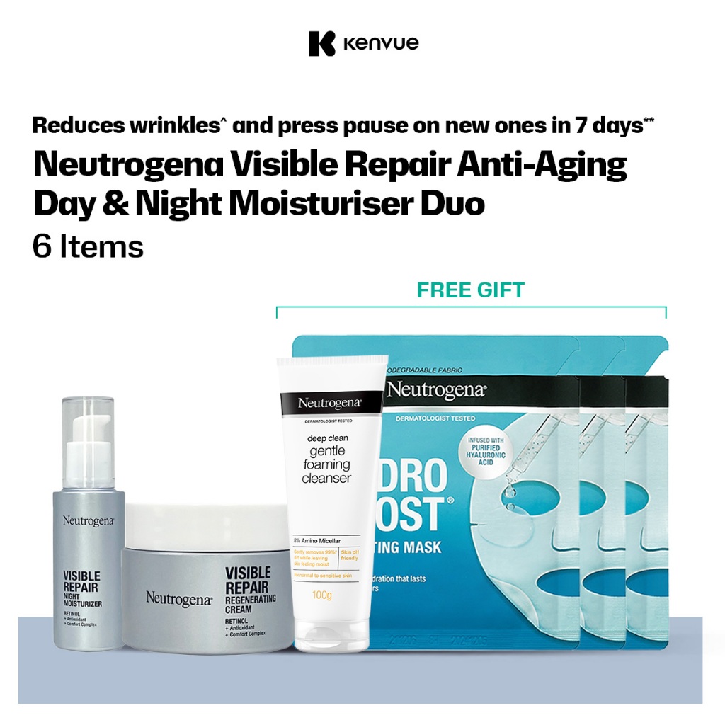 [NEW] Neutrogena Visible Repair Retinol Anti-aging Day & Night ...