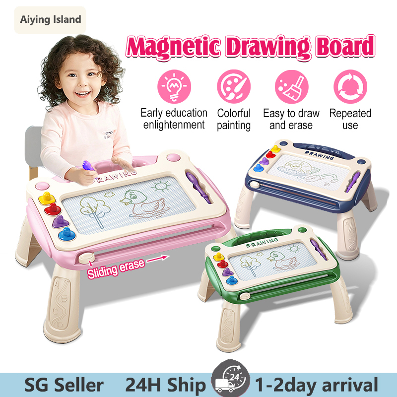 【SG】Children's Color Drawing Board Magnetic Large Graffiti Board ...