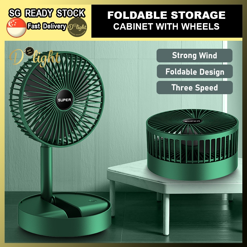 Telescopic Folding Fan Rechargeable Mini Desk Fan / USB Portable Fan ...