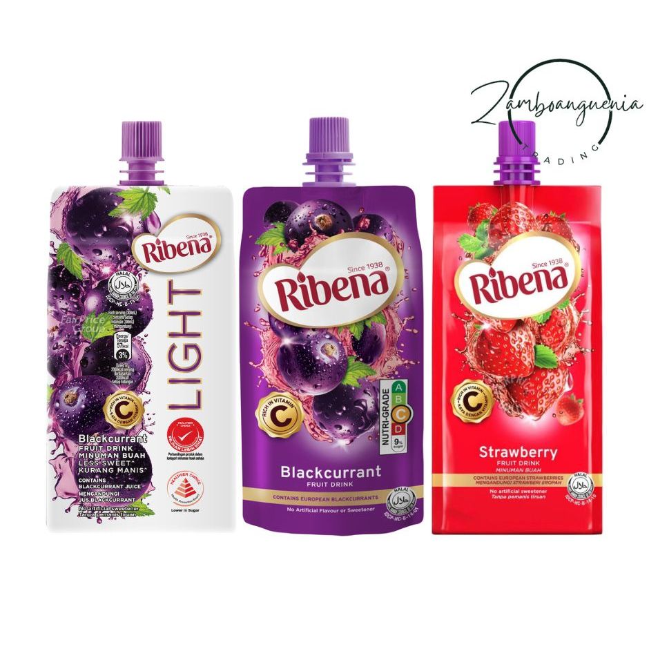 RIBENA Fruit Drink (Blackcurrant | Blackcurrant Light | Strawberry ...