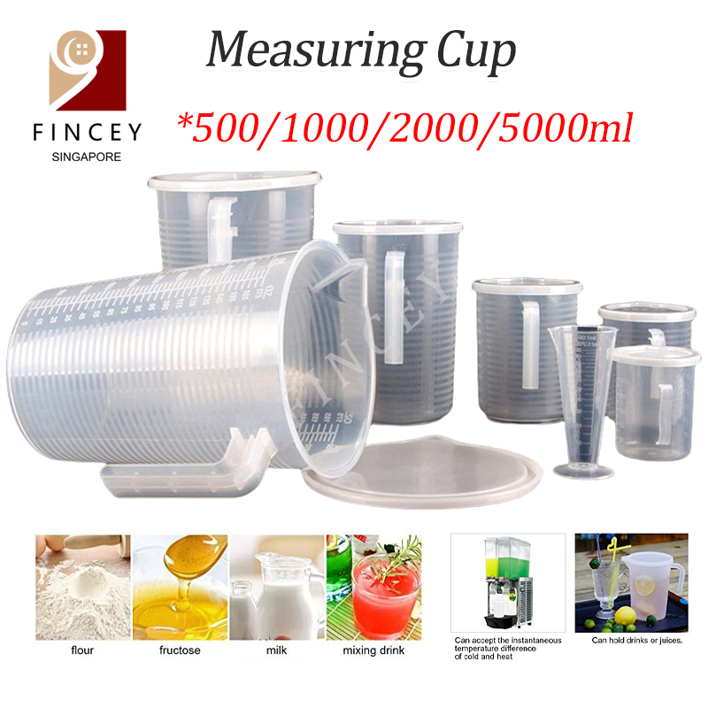 【SG】Measuring Cup Plastic Liquid Measure Cup Double Sided Graduations ...