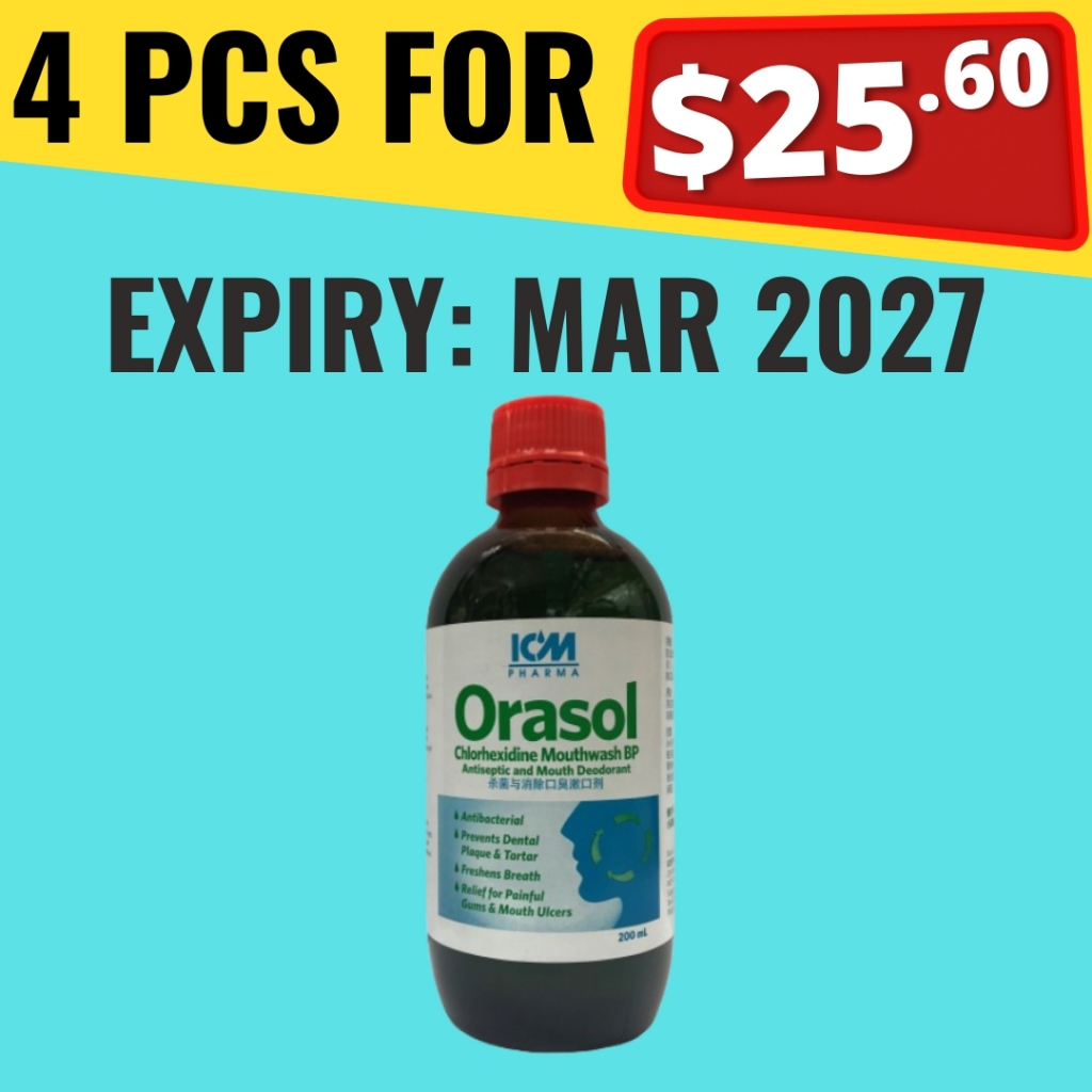 Orasol Mouthwash 200ml Dental Plaque and Tar Painful Gums Mouth Ulcers ...