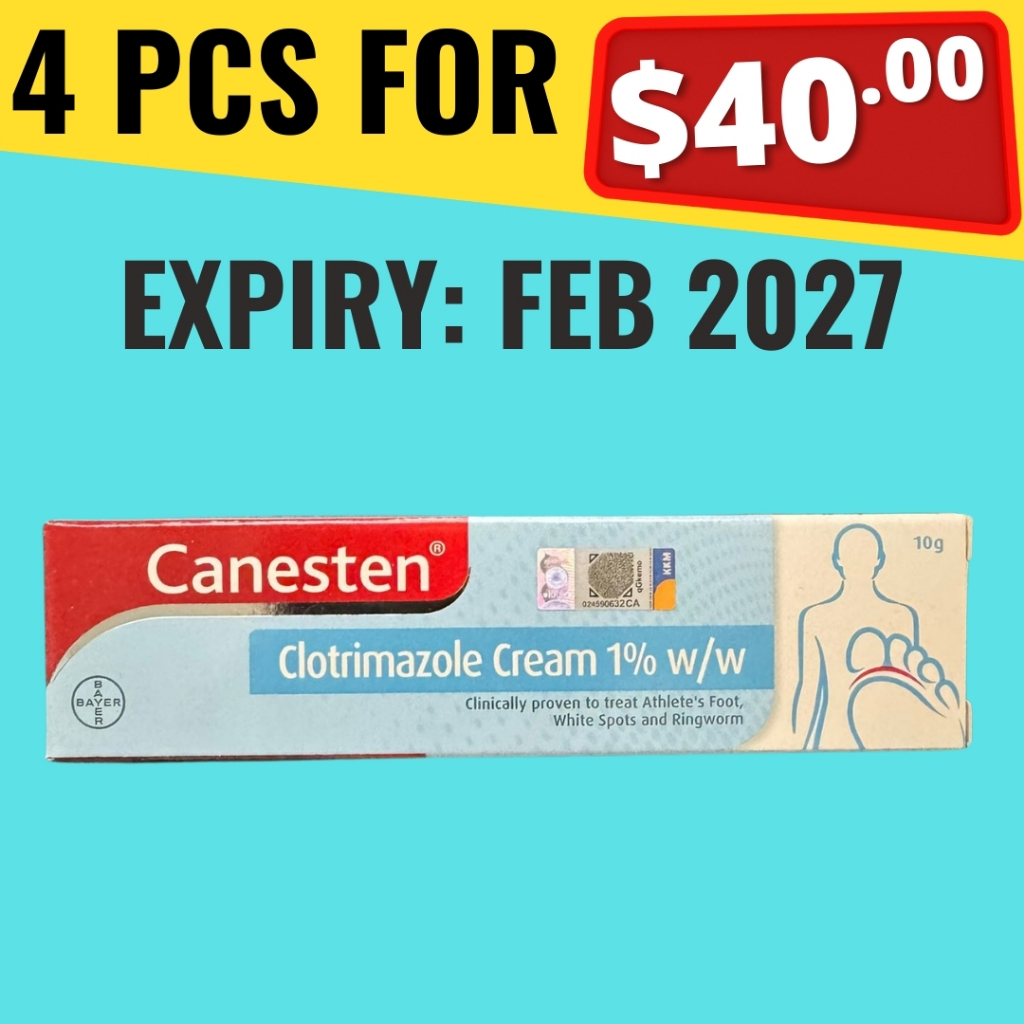 Canesten Cream 10G 1% Antifungal Cream Ringworm White Spot Athletes ...