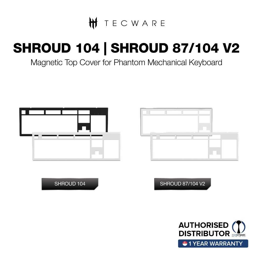 TECWARE Phantom Shroud Classic & V2 Magnetic Top Keyboard Cover for ...