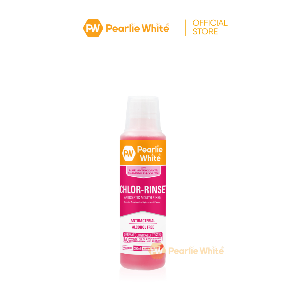 Pearlie White Chlor-Rinse Antiseptic Mouth Rinse / Mouth Wash 250ml ...