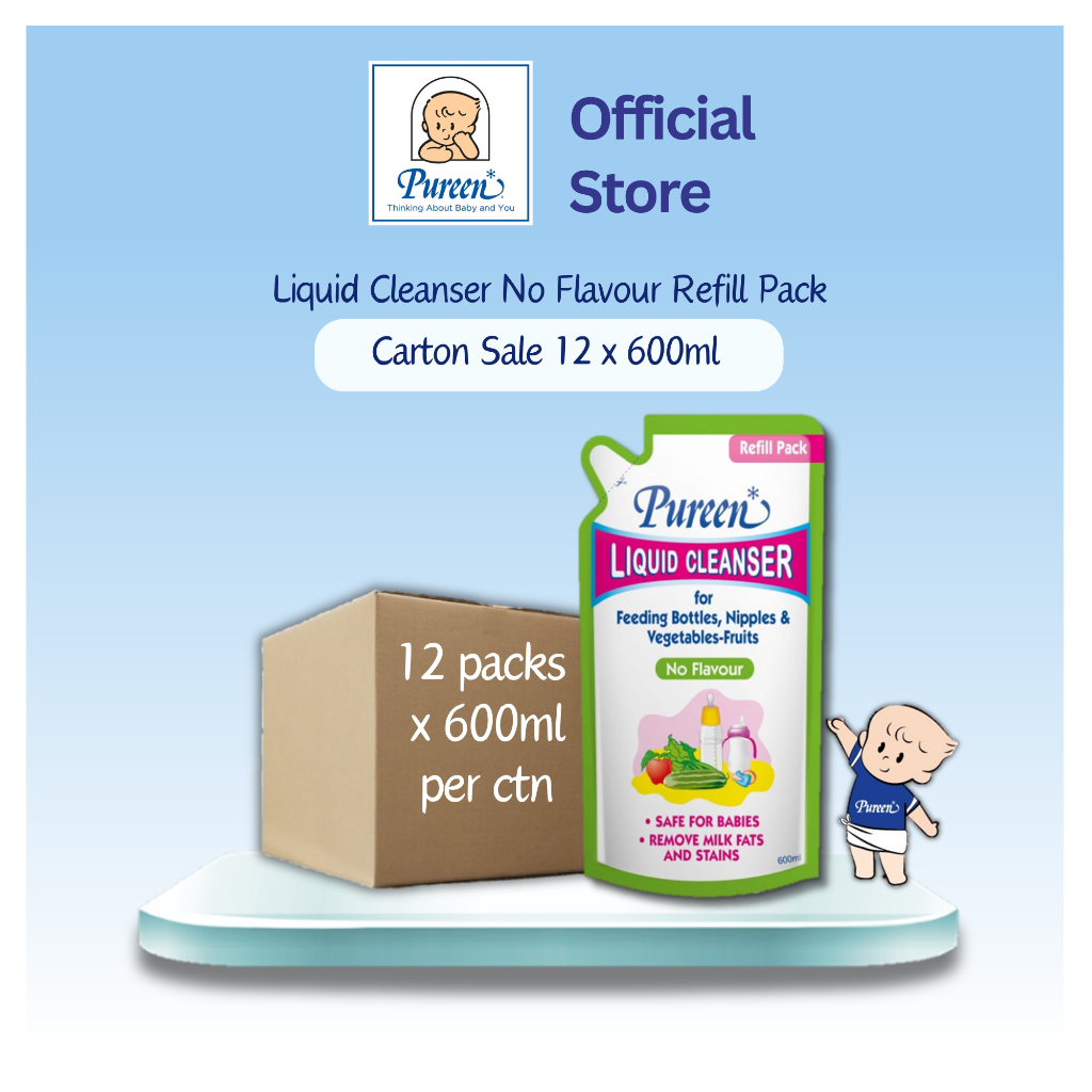 Pureen Liquid Cleanser for Feeding Bottles Nipples & Veg-Fruits Refill ...