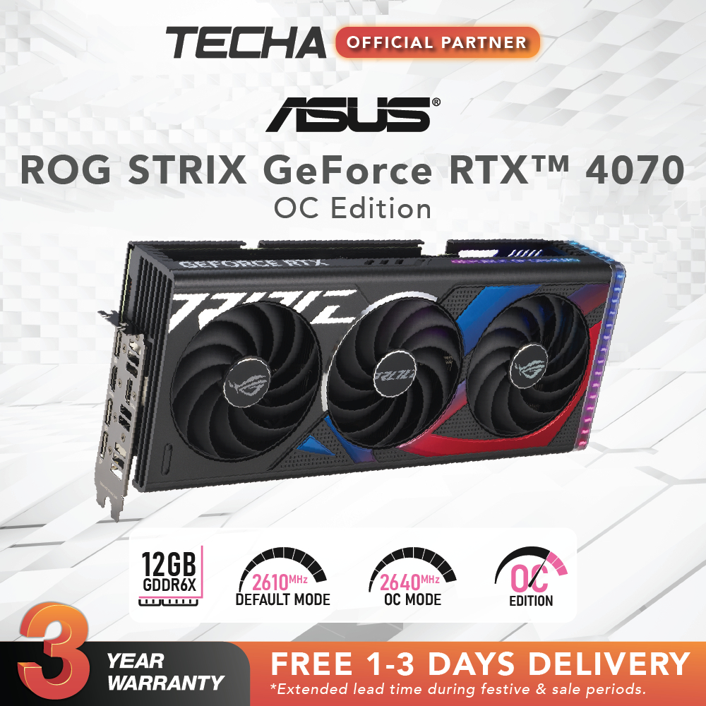 ASUS Rog Strix GeForce RTX 4070 / RTX 4070 Ti | 12GB GDDR6X OC Edition ...