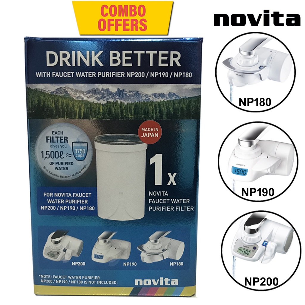 [Water Filter] Novita Faucet Water Purifier NP180UF/NP190UF/NP200UF ...