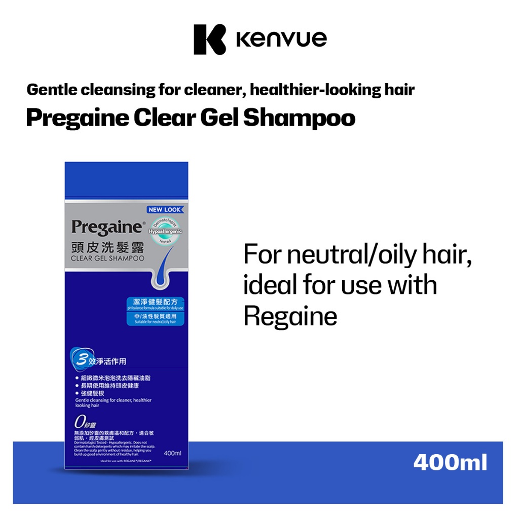 Pregaine Clear Gel Thinning Hair Care Shampoo Silicon Free 400ml ...