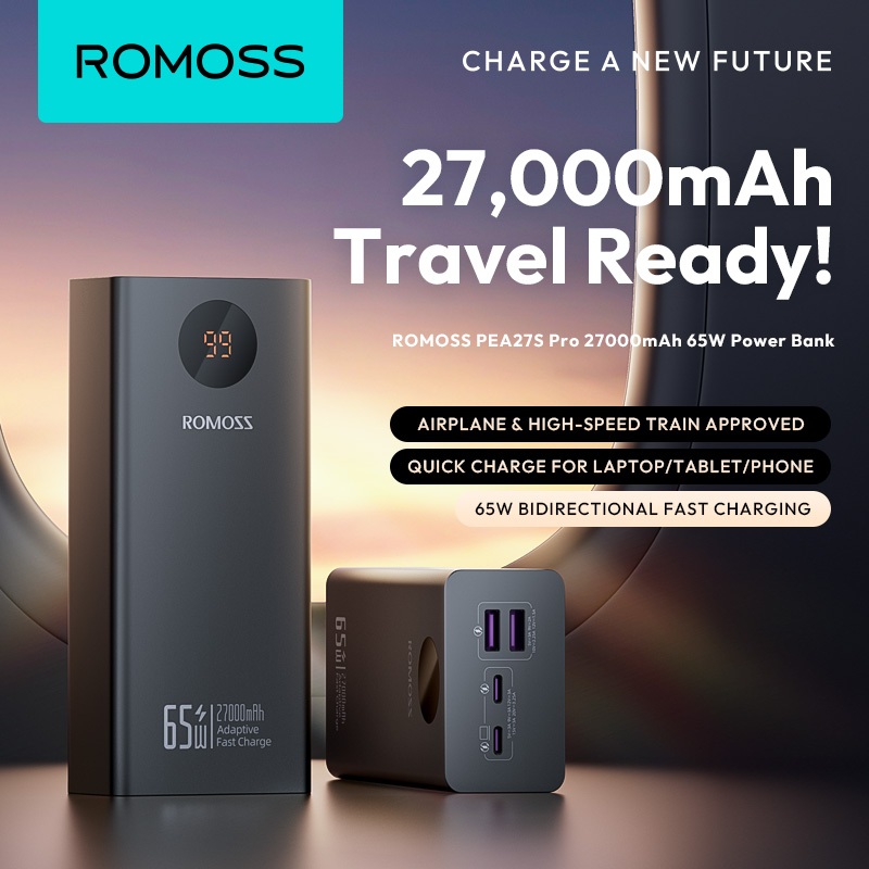 Romoss PEA27 27000mAh PD65W Type-C Two-Way Super Fast Charging Qc 3.0 ...