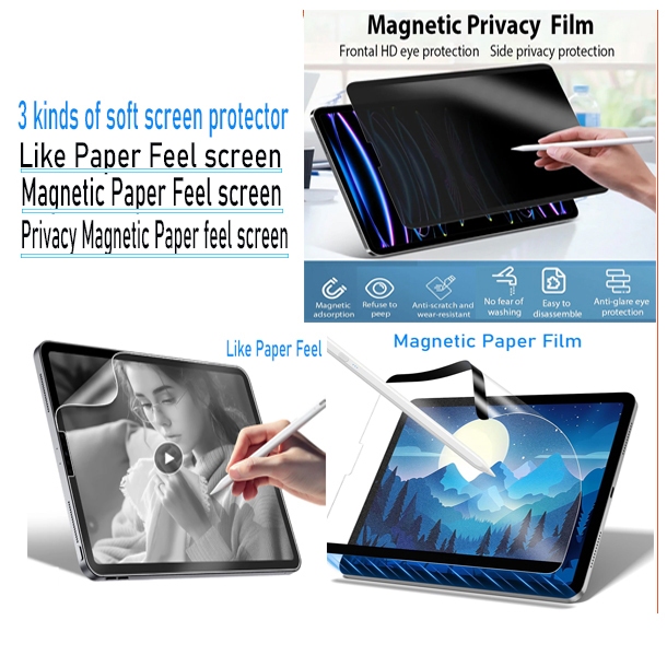 Privacy Magnetic like Paper Feel Screen Protector for iPad air 13 inch ...