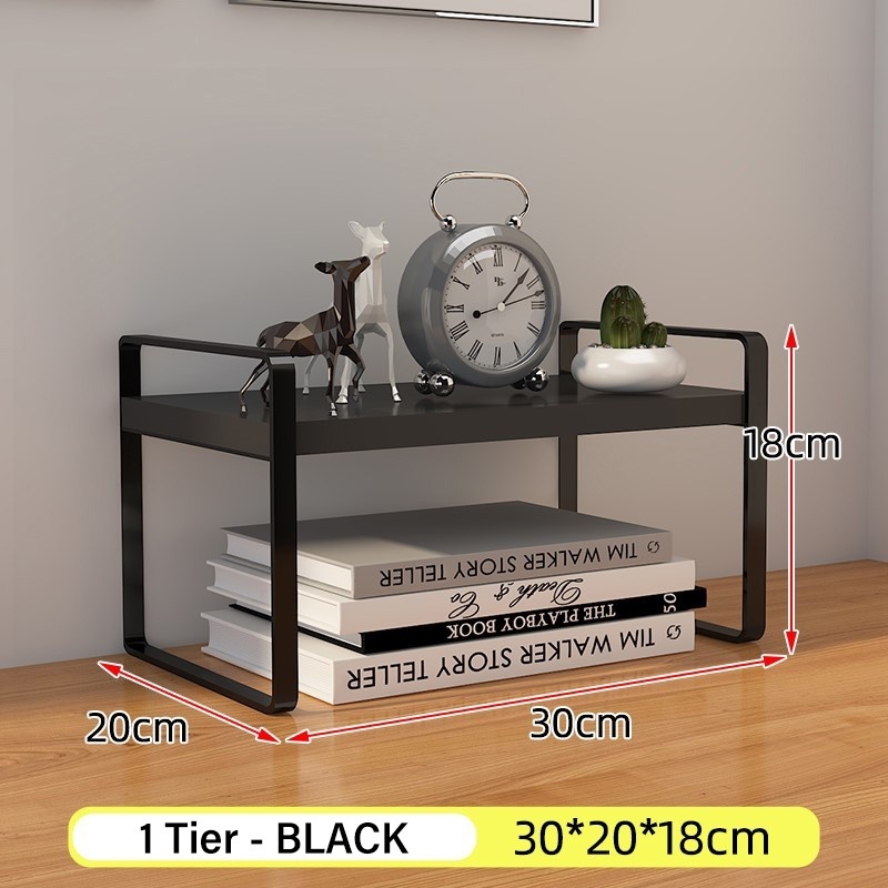 3Tier Desktop Storage Rack SimpleBook Shelf Desk Organiser Kitchen ...