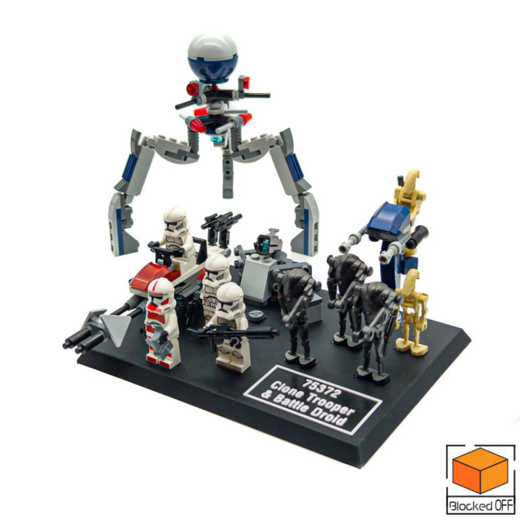 Display Stand for Lego Star Wars Clone Trooper & Battle Droid Battle ...