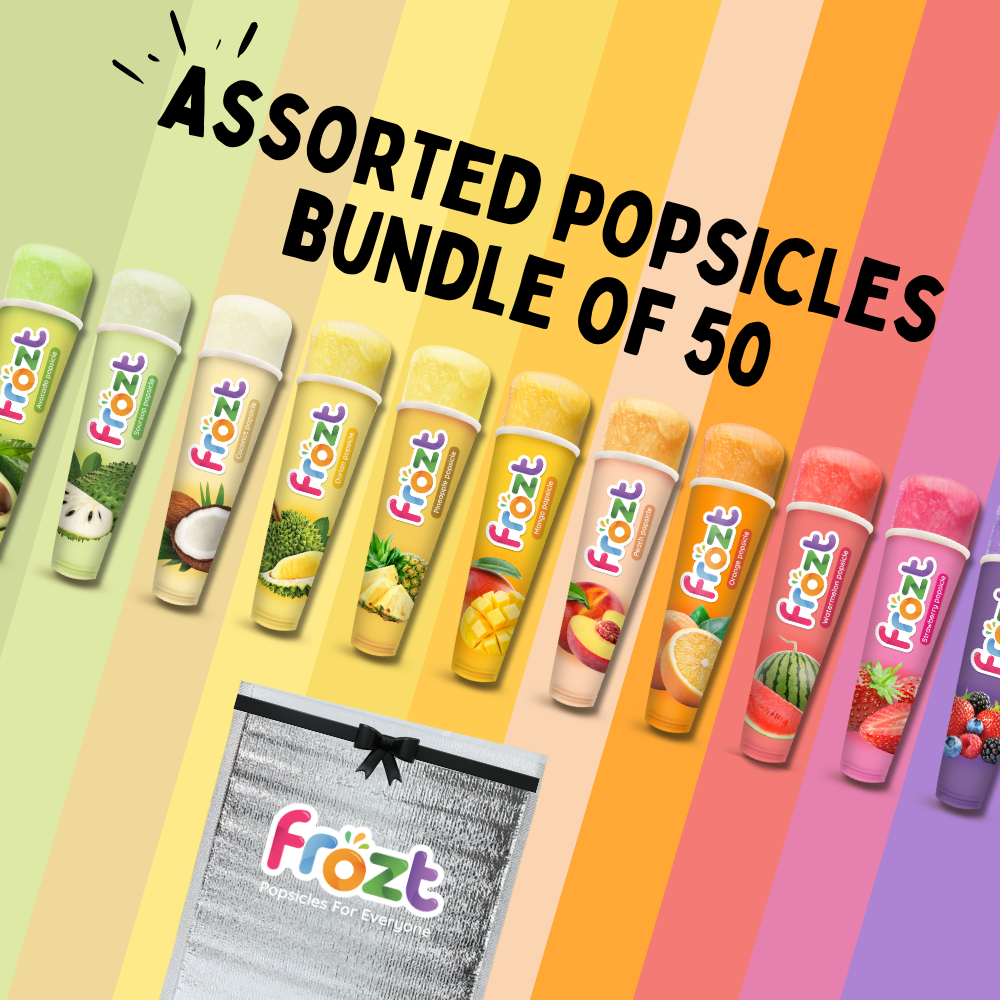 Frozt | Assorted Popsicles Bundle of 50 - Real Fruit, Lower Sugar ...