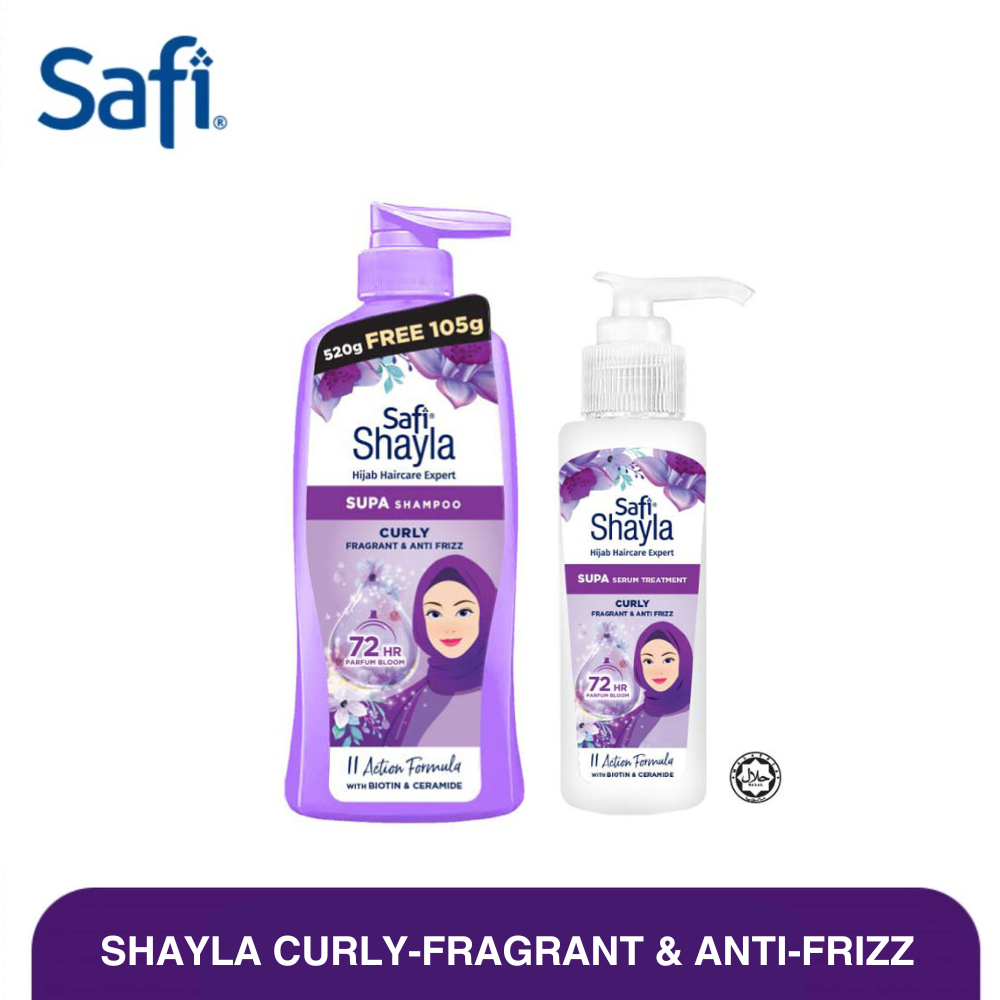 SAFI Shayla Supa Curly (Fragrant & Anti-Frizzy) Range - Shampoo / Serum ...