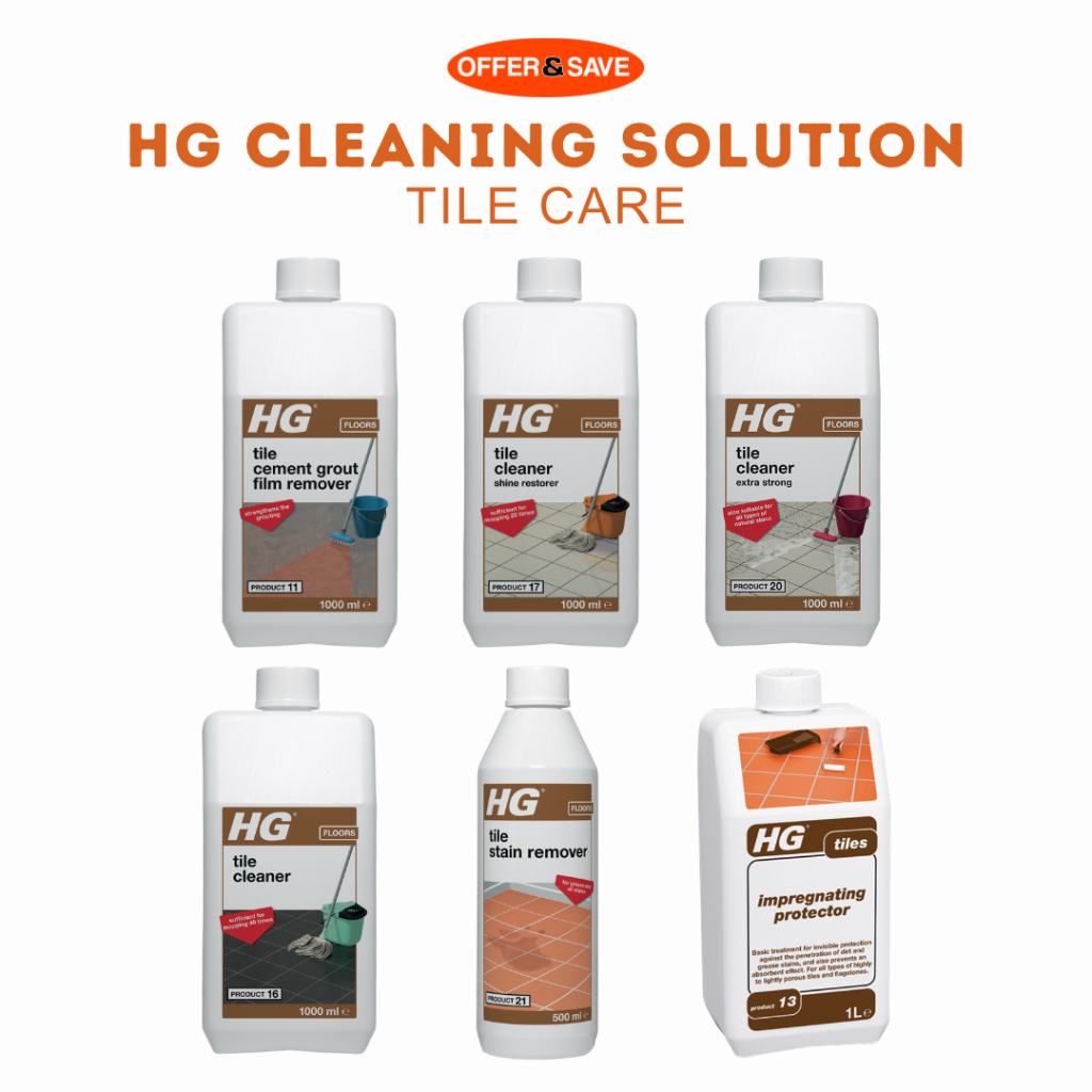 HG Cleaning Solution Tile Care Series Tile Cleaner Tile Stain Remover | Shopee Singapore