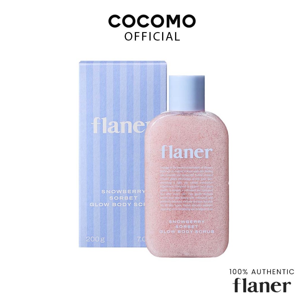 (FLANER) Snowberry Sorbet Glow Body Scrub 200g - COCOMO | Shopee Singapore