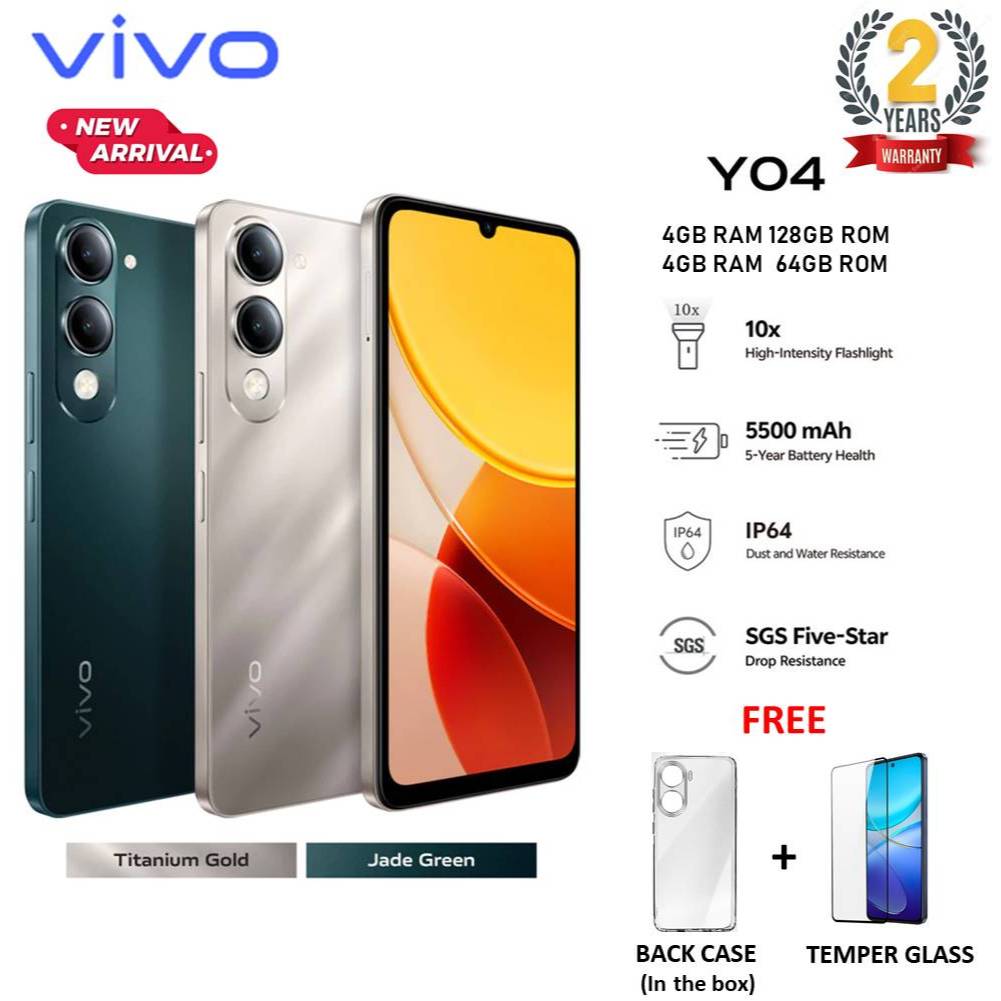 VIVO Y04 (4G) | 4GB RAM 128GBGB ROM / 4GB RAM 64GB ROM | Local Set 2 ...