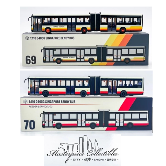 SG Seller: MP69 MP70 1:110 Scale Singapore Bendy Bus Service 180 302 ...