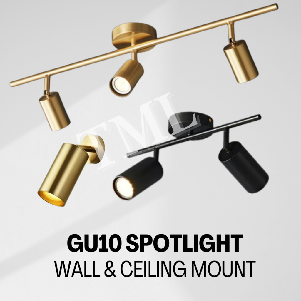 Premium Gold Black Wall Light Surface Ceiling Track Spotlight Single ...