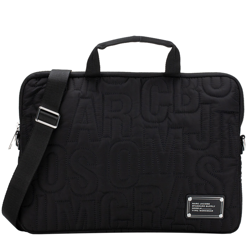 Marc Jacobs Nylon Jumbled Logo Workwear Laptop Bag in Black 4S4SCP001S02 | Shopee Singapore