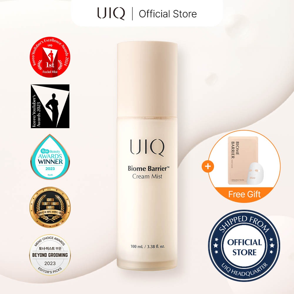 [UIQ Official] Biome Barrier Cream Mist, Double-Layered With Water Serum and Cream for glass ...