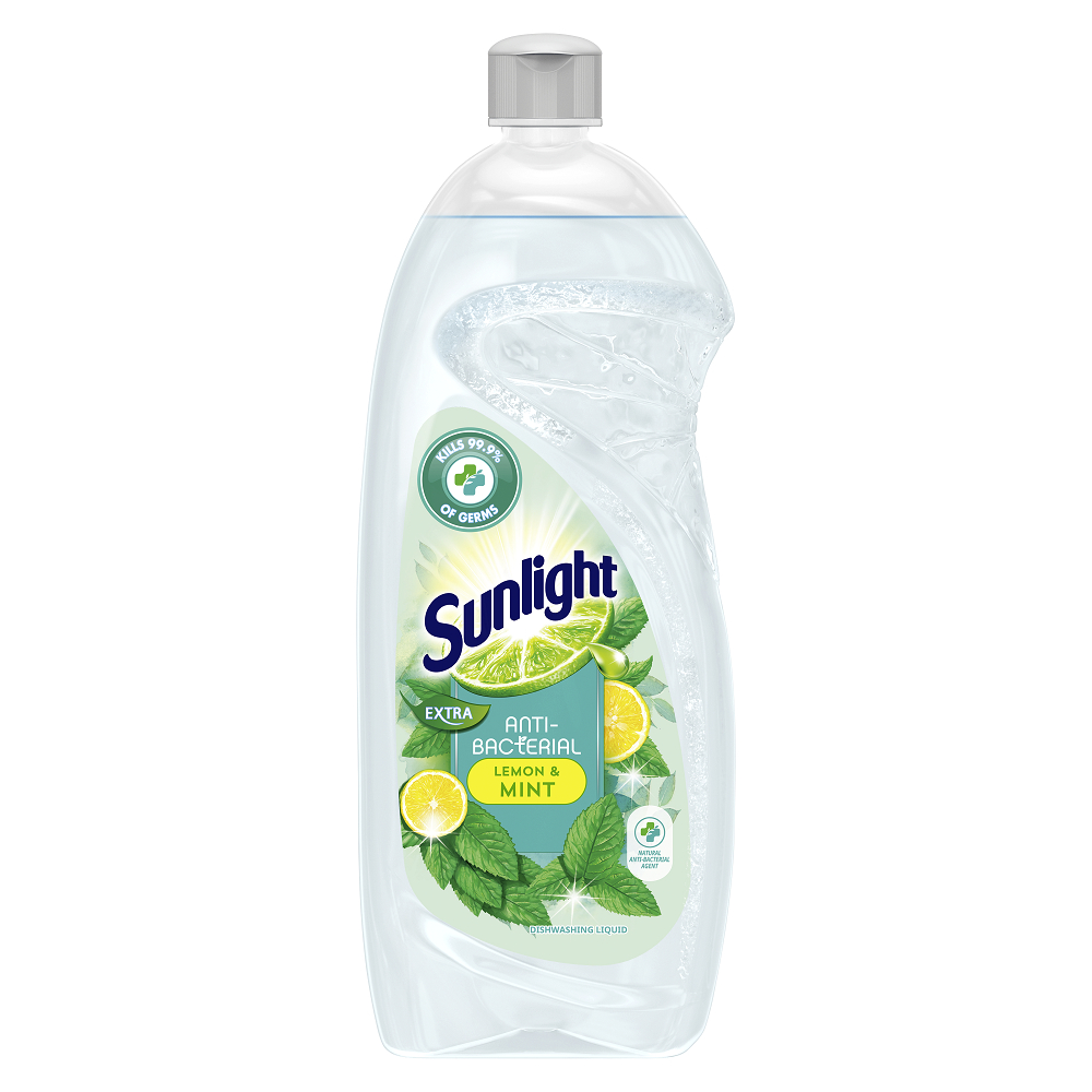 Sunlight Anti-Bacterial (Lemon and Mint) Dishwashing Liquid 800ml ...