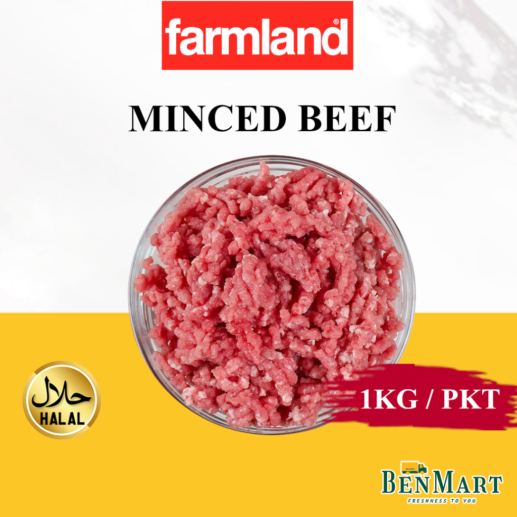 [BenMart Frozen] Farmland Minced Beef 1kg (70% Lean) - Halal | Shopee ...