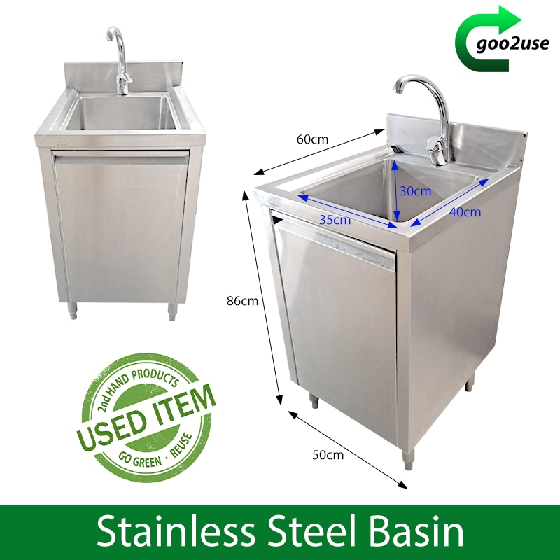 [FREE DELIVERY] Stainless Steel Basin Table Kitchen Furniture Home ...