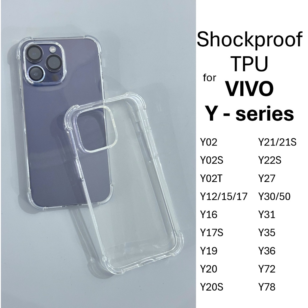 SHOCKPROOF CASE (TPU) for Vivo series [For Vivo Y19, Y72, Y30, Y50, Y02 ...