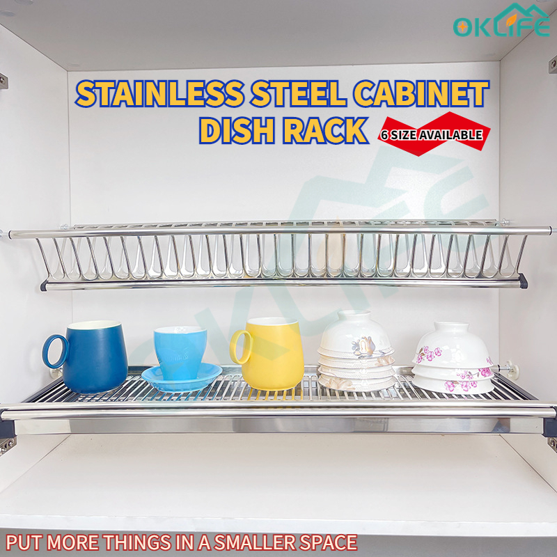 OKLIFE. SG]Kitchen Cabinet Dish Rack/Stainless Steel 304 Kitchen ...