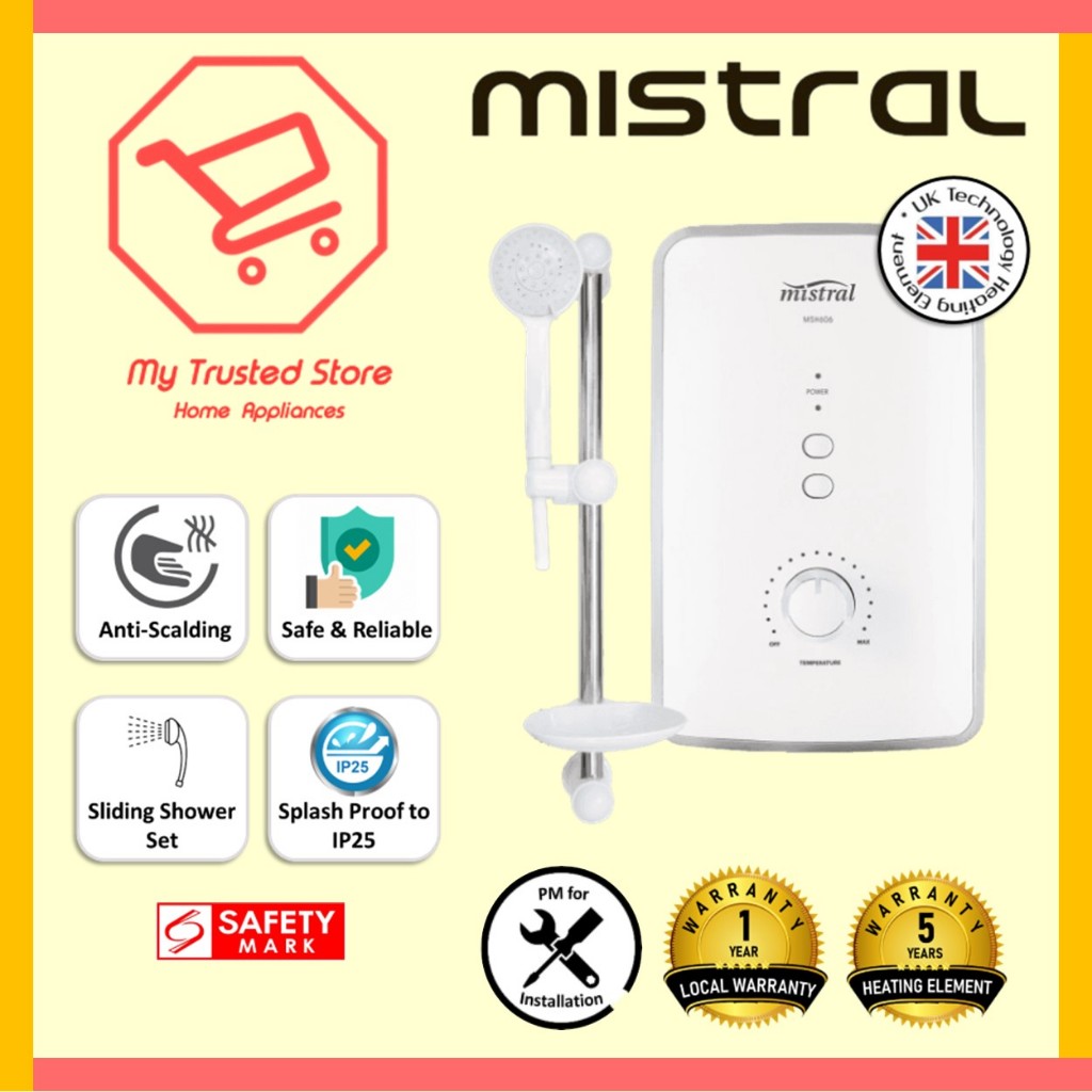 Mistral Instant Shower Heater MSH606 | Shopee Singapore