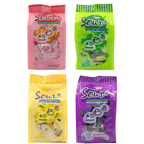 Sour Plus Sour+ Sweet Candy Apple Strawberry Grape Mango Flavour Gummy ...