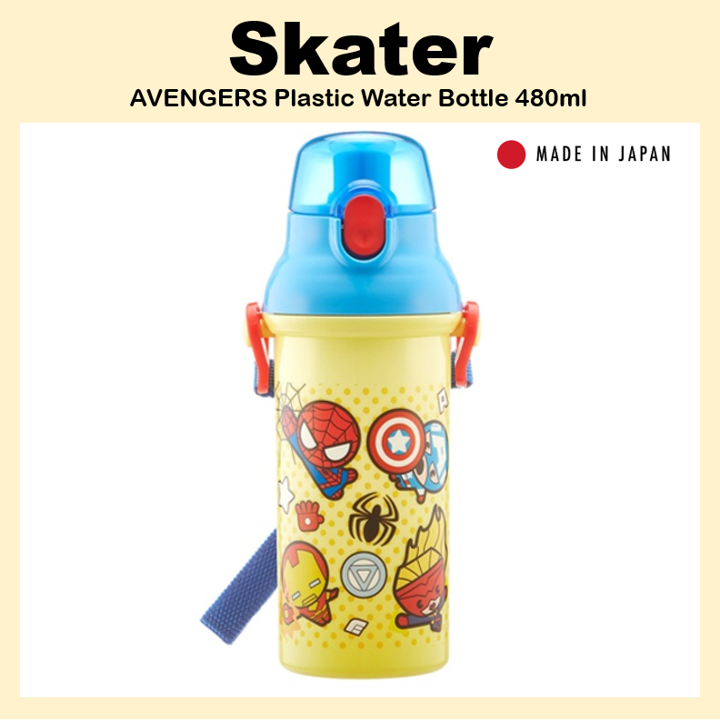 [SKATER] AVENGERS Plastic Water Bottle 480ml PSB5SANAG Made in Japan (CUTE Ironman Thor ...