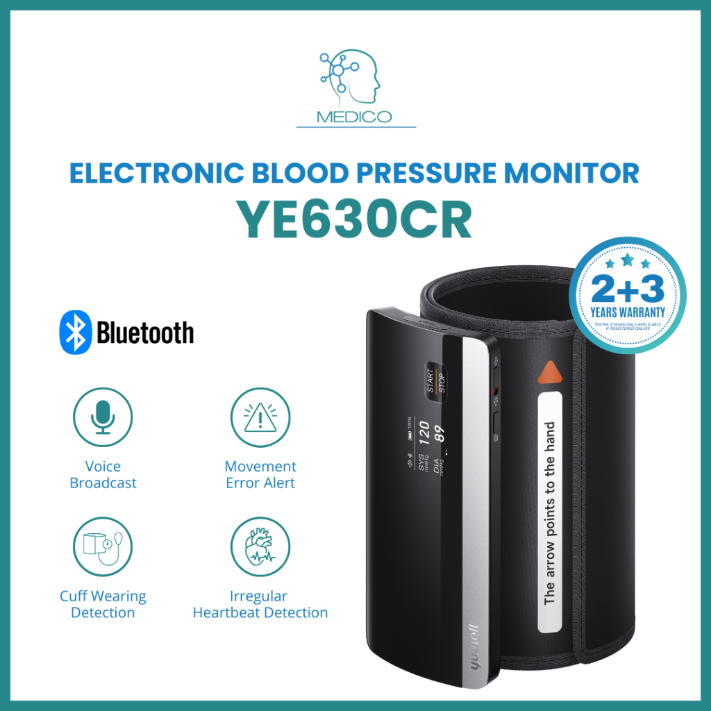 YUWELL - YE630CR Upper Arm Blood Pressure Monitor 鱼跃 - YE630CR 上臂式血压计 | Shopee Singapore