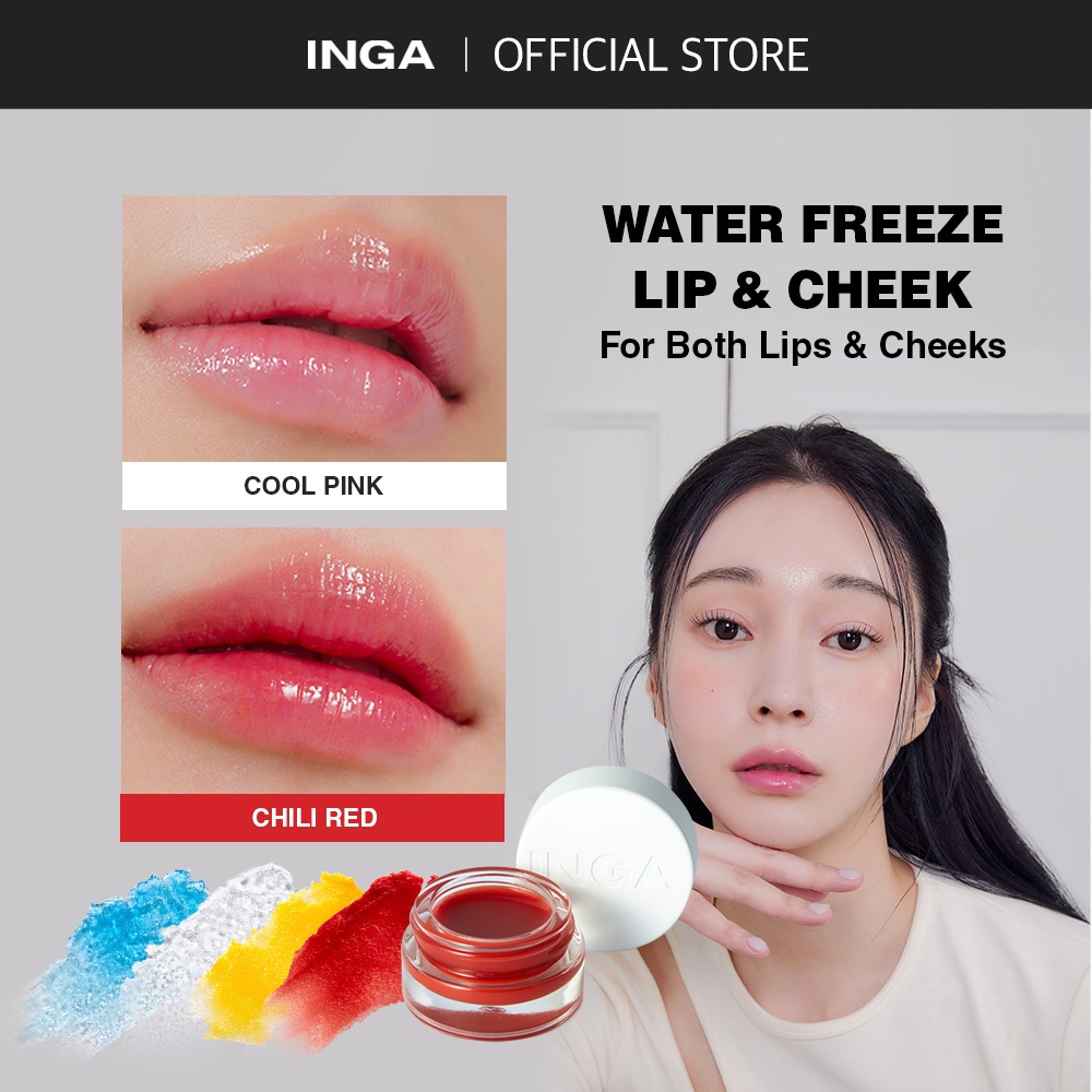 INGA Multi lip Glaze and blush cream Water Freeze Lip&Cheek (4 colors ...