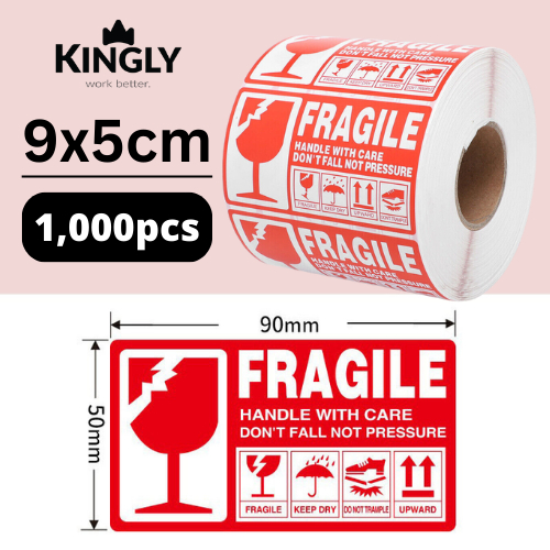 Fragile Sticker Labels 1,000pcs Regular and Large Size | Shopee Singapore