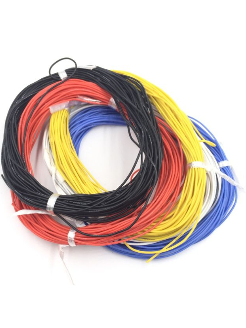 Soft Silicone Flexi Flexible Multicore Wire Cable #3135 Black Red Blue DIY AWG 14 16 18 20 22 24 ...