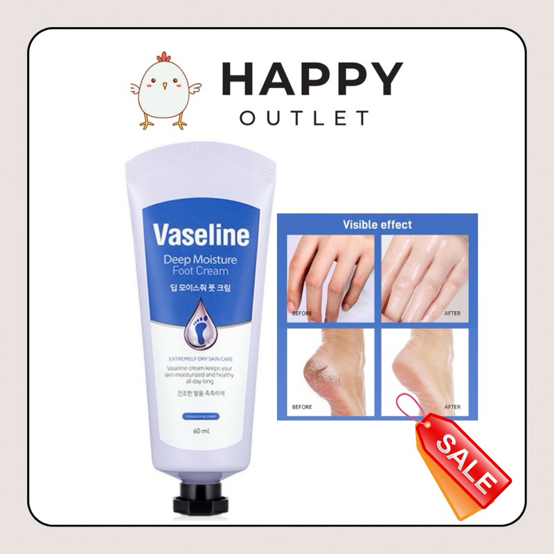 Vaseline Deep Moisture Foot Cream 60 ml | KOREA ORIGINAL | Shopee Singapore