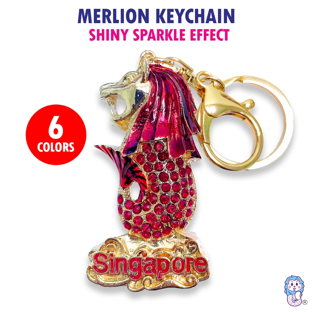 [SG Ready Stock] Merlion Keychain *Shiny Sparkle Effect*Singapore ...