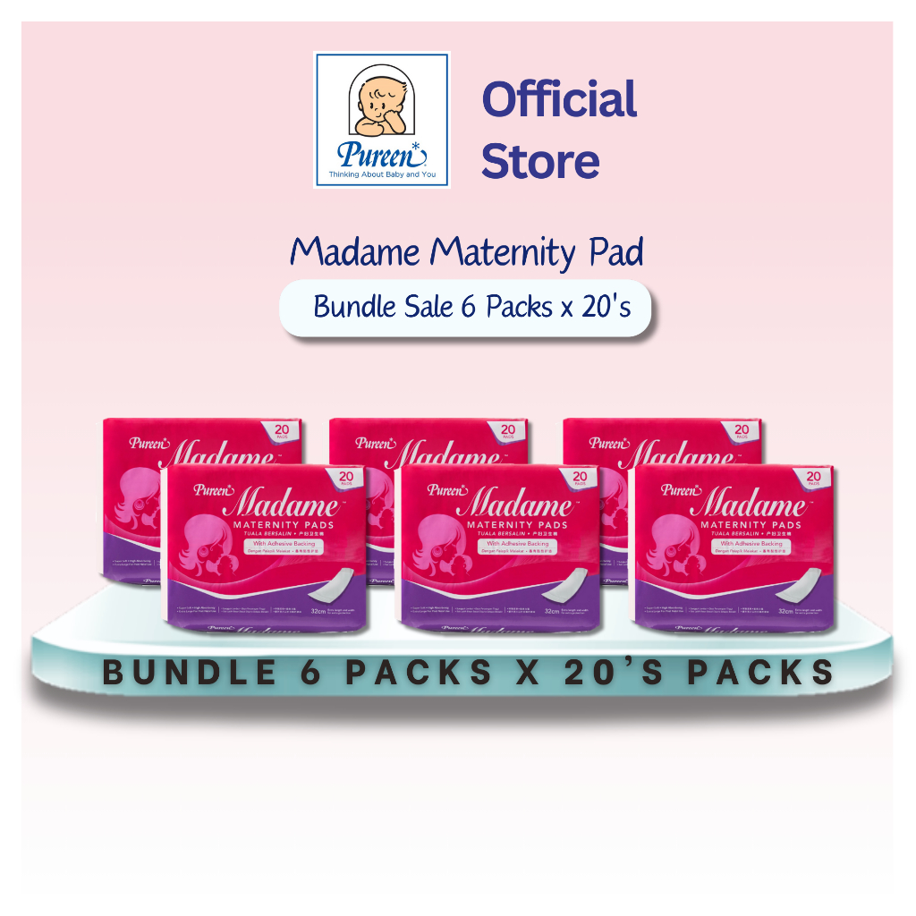 Pureen Madame Maternity Pad 20's X 6 Packs BUNDLE SALE | Shopee Singapore