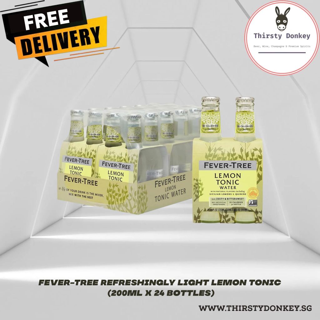 Fever-Tree Refreshingly Light Lemon Tonic - 200ml x 24 bottles (Exp: 10 ...