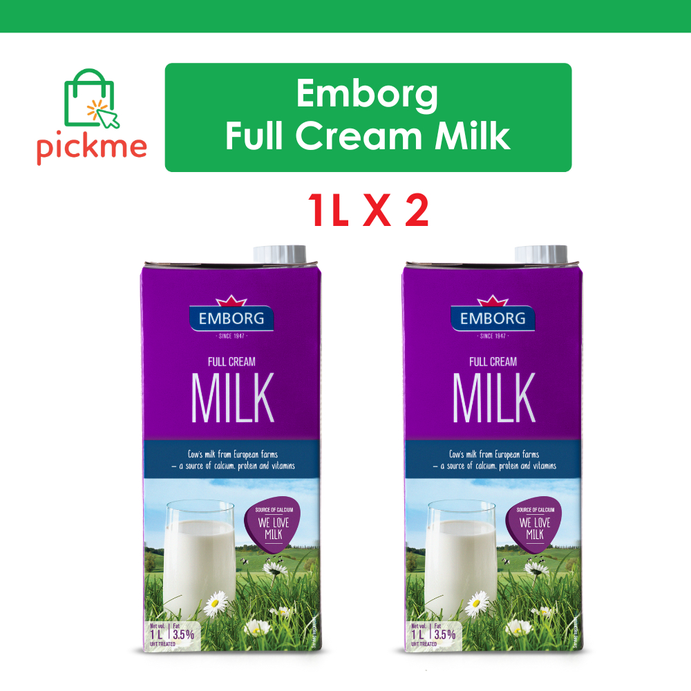[Bundle of 2] Emborg Full Cream Milk (1L X 2) - Chilled | Shopee Singapore