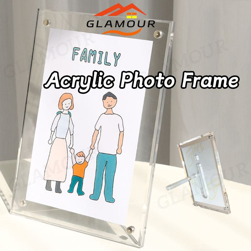 [SG] 4 Inch Photo Frame Stand Acrylic Photo Frame Photocard Display ...